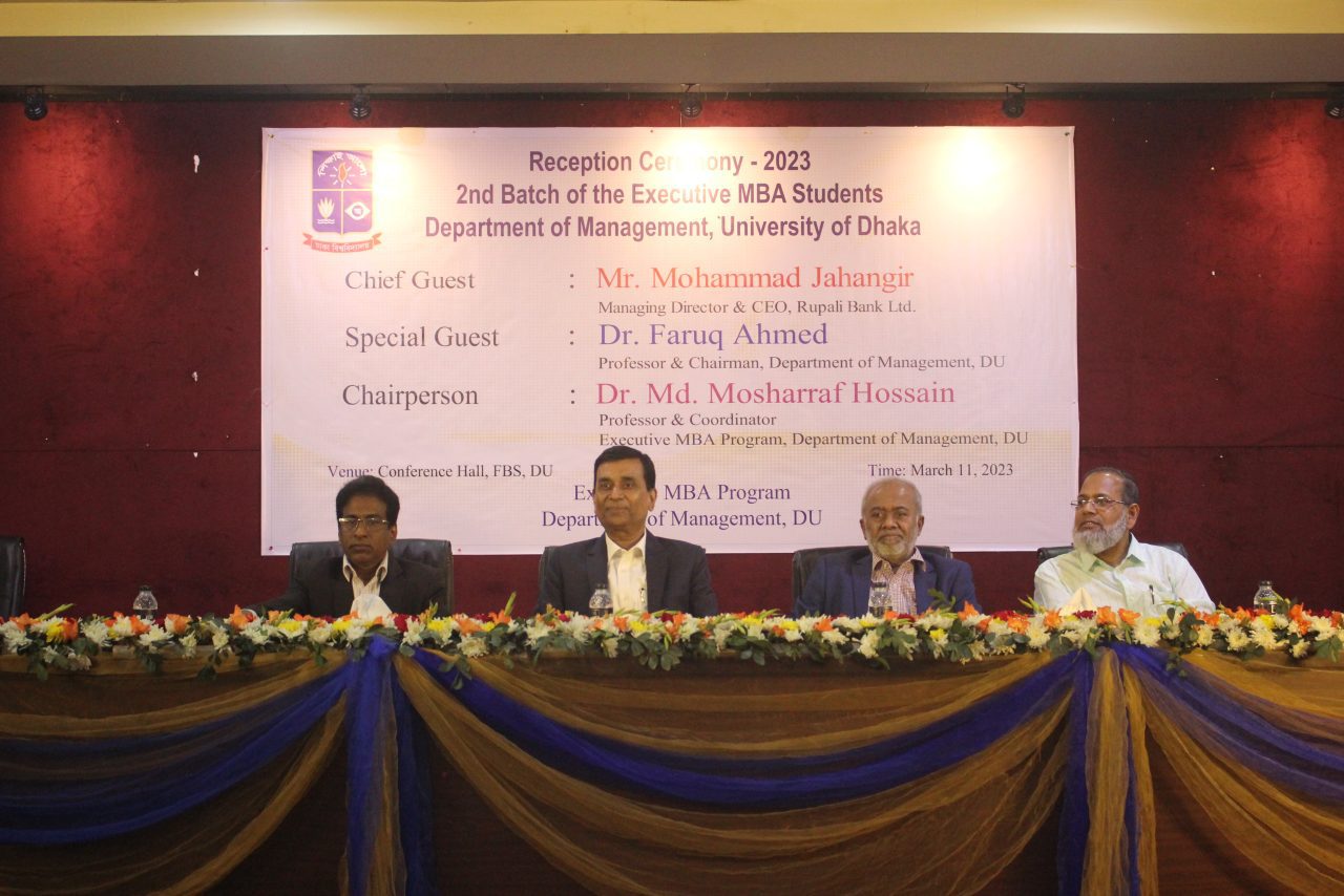 Executive Master of Business Administration - DU MANAGEMENT