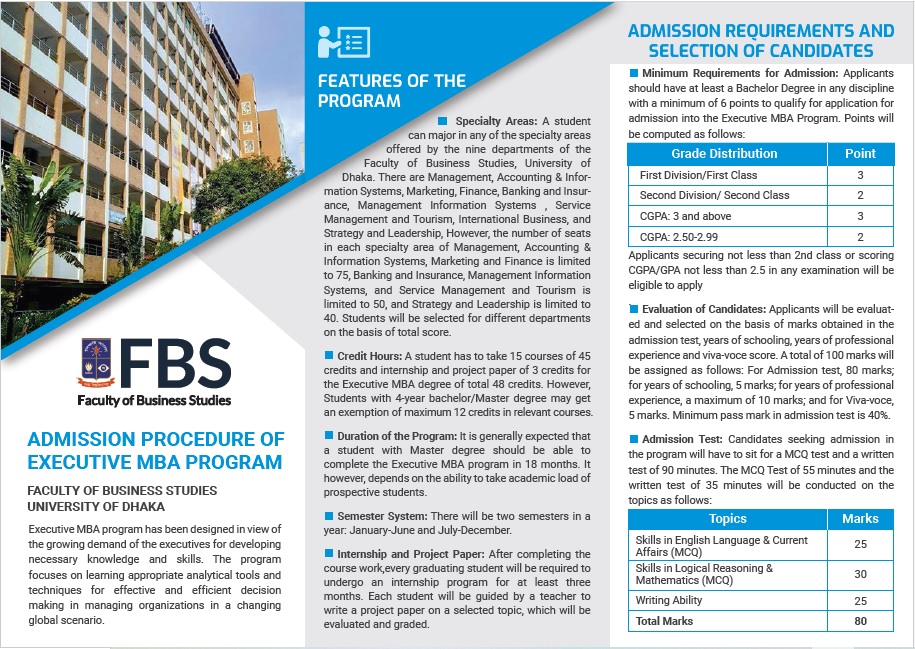 Executive Master of Business Administration | DU MANAGEMENT